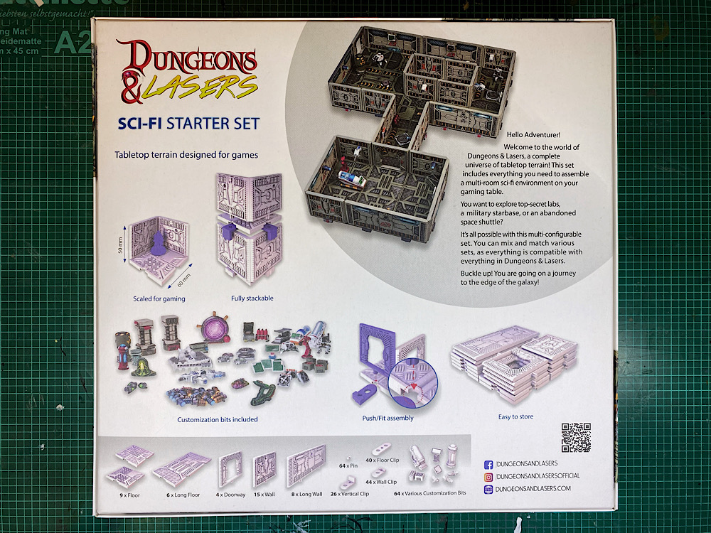 Dungeons & Lasers Sci-Fi Starter Set – Modular ohne Kleber (Rezension)